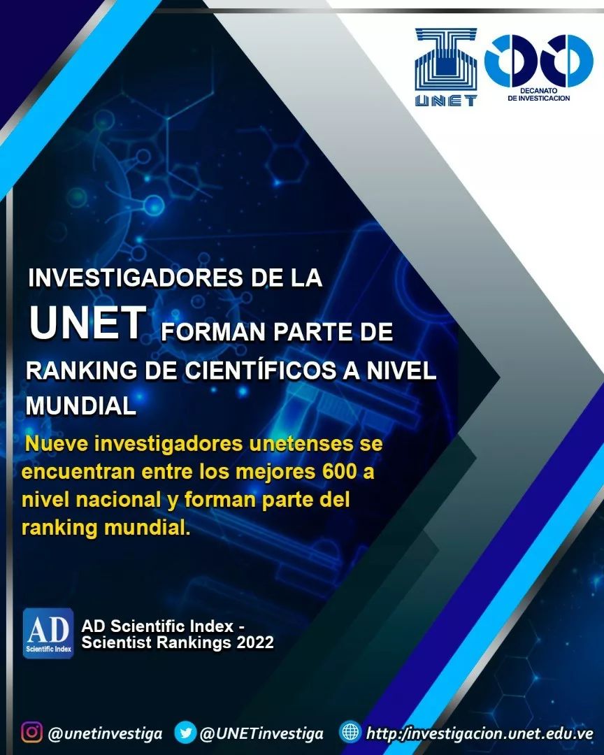 Investigadores Universitarios de la Unet en Ranking Mundial de ...