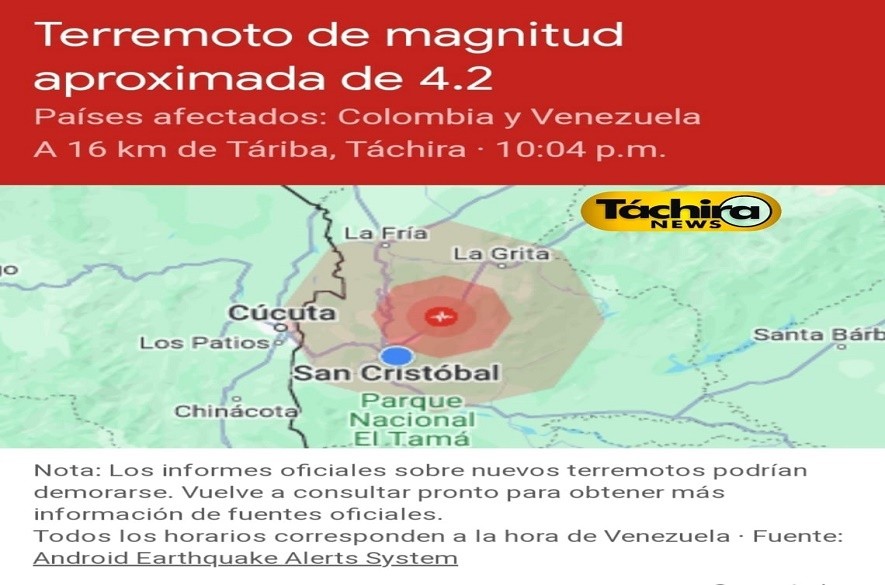 Tembló en Táchira - TACHIRA NEWS