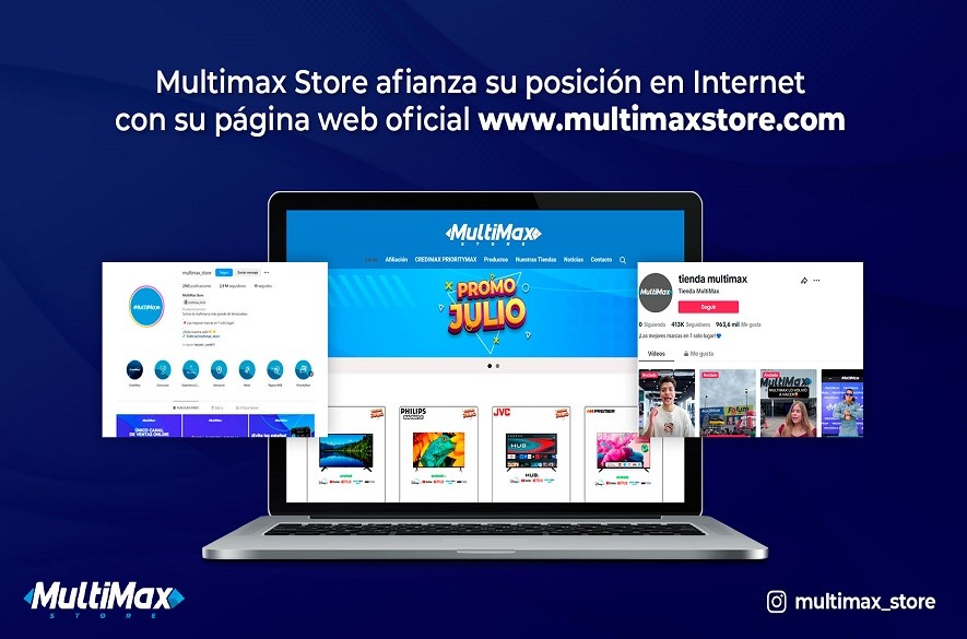 Multimax Store afianza su posición en Internet con su página web oficial www.multimaxstore.com ...